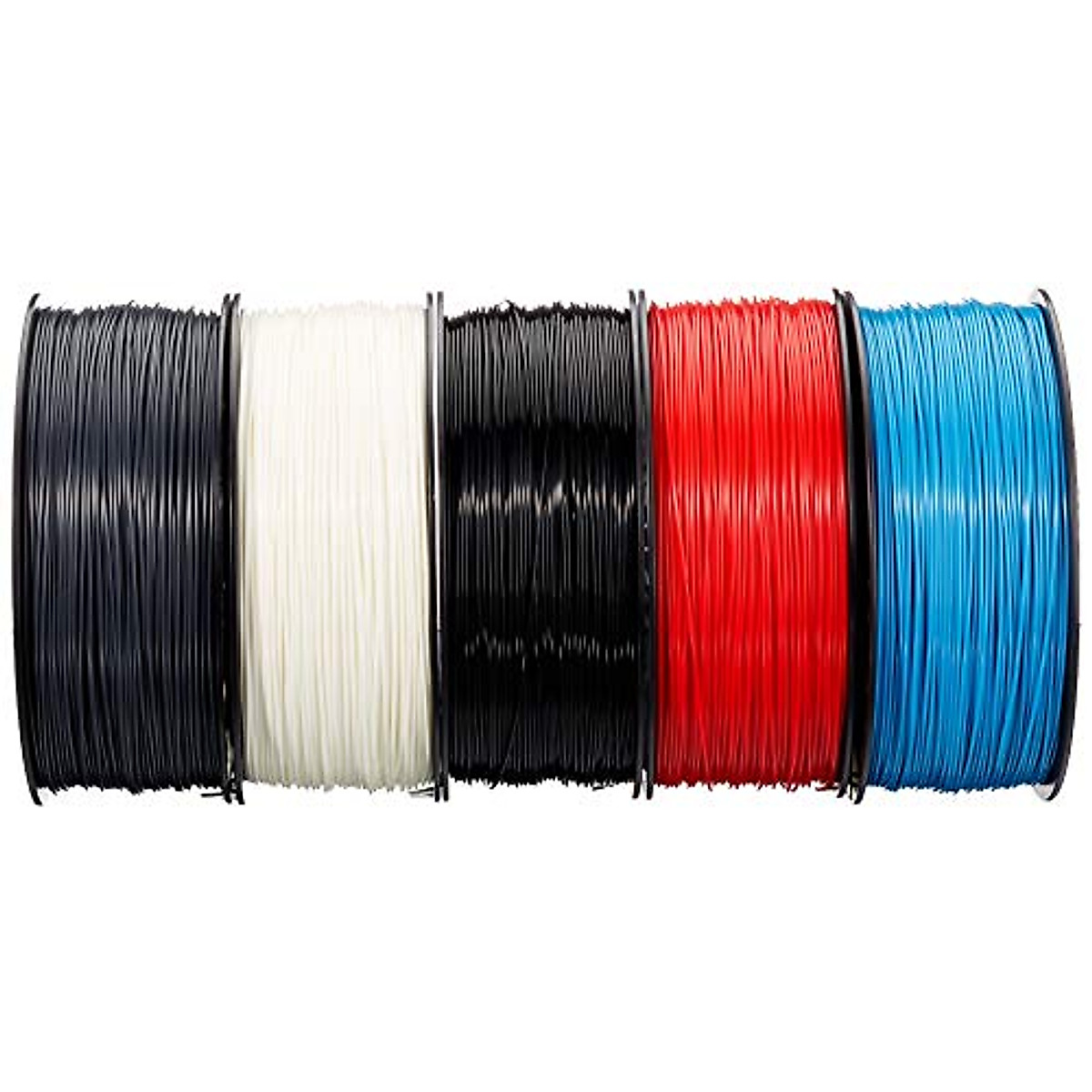 Amazon Basics ABS 3D Printer Filament, 1.75mm, 5 Assorted Colors, 1 kg per Spool, 5 Spools