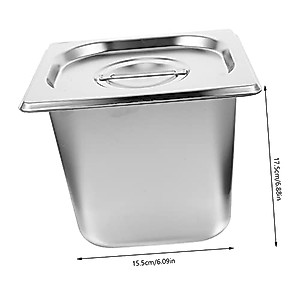 ULTECHNOVO Hotel Dip Bowls Large Serving Bowl Metal Basin Pasta Bowl Metal Mixing Bowls Table Tray Chafing Dishes Fruit Basin Steam Water Pan Buffet With Cover Food Stainless Steel