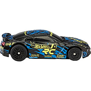 Hot Wheels RC 1:64 Scale Nissan GT-R Rechargeable Radio-Controlled Racing Cars for On- or Off-Track Play, Includes Car, Controller & Adapter for Kids 5 Years Old & Up