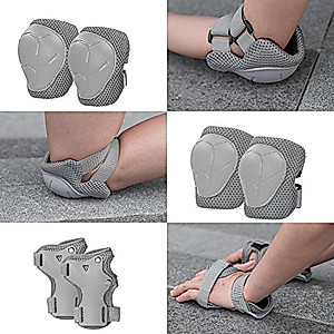 LANOVAGEAR Kids Helmet Knee Pads Ages 2-8, Adjustable Toddler Bike Helmet Knee Elbow Wrist Pads for Skating Scooter Roller Skates Cycling Bicycle