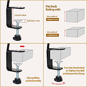 BOLITE Deck Hook, 28 Inch Bird Feeder Hanger for Hummingbird Feeders, Planters, Lanterns, Wind Chimes, Holiday Decorations and More, Heavy Duty