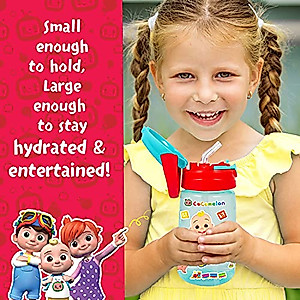 Creative Kids Cocomelon Decorate Your Own Water Bottle BPA Free Toddler Water Bottle with 4 Sheets of Customized Stickers - DIY Arts and Crafts - Easy to Grip Durable Gift for Boys & Girls Age 3+