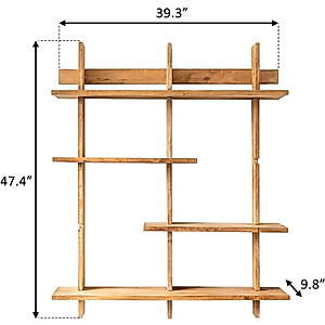 DOITYOURSHELVES Customizable Modular Designer Bookshelf. Floating Shelves or Book Shelves for Living Room or Home Office. Real Hardwood Wall Shelves Bookshelves Premium Hanging Shelf