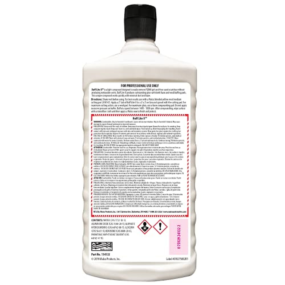 Malco Buff Lite II Finishing Crème – One-Step Professional Cutting, Polishing and Finishing Compound/Removes Brush Marks, Car Wash Scratches, and Snow Brush Scratches / 32 Oz. (114132)