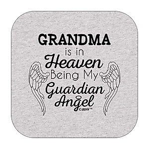 My Grandma in Heaven My Guardian Angel Heather Bodysuit & Heather/Black Bib Set Newborn