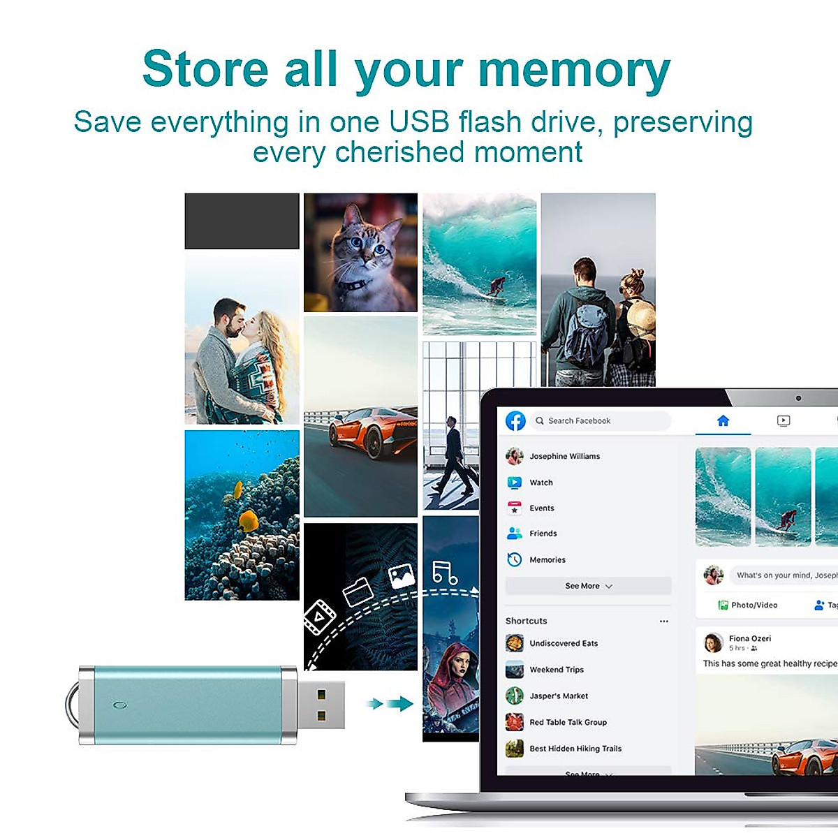 KEXIN 3 Pack 64GB Flash Drive USB Drive Thumb Drive 64 GB USB Flash Drive Jump Drive 64G Flash Drives Photo Memory Stick Pen Drive Zip Drive Pink Yellow Blue