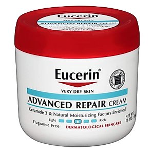 Eucerin Creme Advanced Repair 16 Ounce Jar (473ml) - Pack of 2