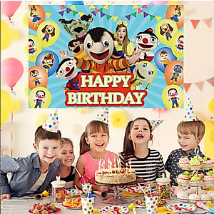 Beto y Bely Birthday Party Supplies,5x3 ft Beto y Bely Cartoon Happy Birthday Baby Shower Banner.Suitable for boys'girl Birthday Party Decoration.