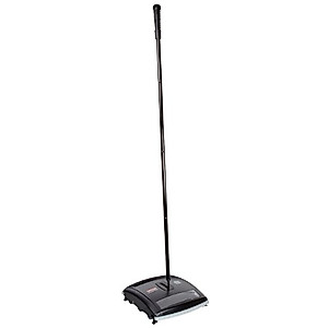 Rubbermaid Commercial Executive Series Brushless Mechanical Carpet Sweeper, Galvanized Steel, Black, FG421588BLA