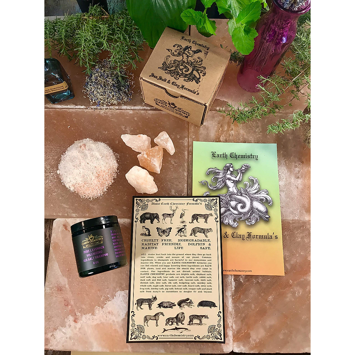 Earth Chemistry Lavender Volumizing Sea Salt Shampoo Get Thick, Full Beachy Waves, For Oily Or Thin Hair, Pump Up The Volume On Flat Or Thinning Hair, Made In The USA, Support Small Businesses