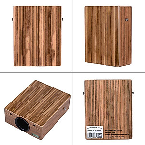 Taruor Portable Traveling Cajon Box Drum Hand Drum Wood Percussion Instrument with Strap Carrying Bag