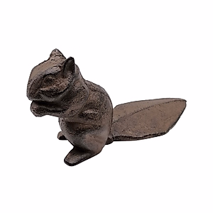 Comfy Hour 3.7" Cast Iron Squirrel Door Stopper, Brown, Antique & Vintage Collection
