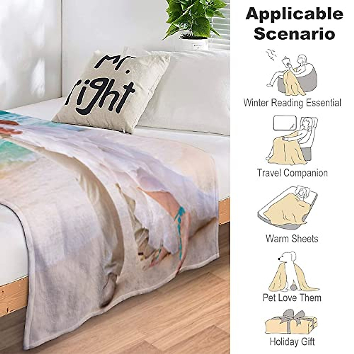 AMAPARK Custom Blanket with Photo Text Personalized Throw Blanket Customized Blanket for Her for Him Flannel Blankets Father's Day Mother's Day Birthday Valentines, 1 Photo, 40"x50"