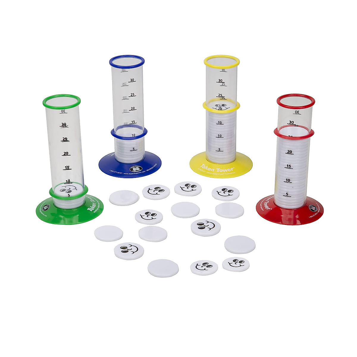 Super Duper Publications | Token Towers Reinforcement Manipulative | Educational Learning Resource for Children