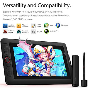 Artist 12 Pro 11.6 Inches Graphics Tablet Drawing Tablet Monitor Display Animation Digital Art with Tilt 8192 Pressure