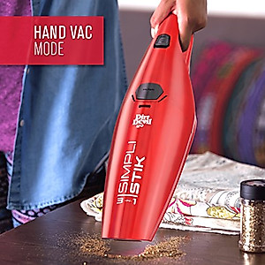 Dirt Devil Simpli-Stik Vacuum Cleaner, 3-in-1 Hand and Stick Vac, Small, Lightweight and Bagless, SD20000RED, Red