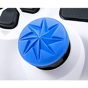 KontrolFreek FPS Freek Edge for Playstation 4 (PS4) and Playstation 5 (PS5) | Performance Thumbsticks | 1 High-Rise Convex, 1 Low-Rise Convex | Blue