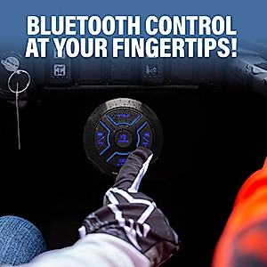 BOSS Audio Systems MG150T.4 Marine ATV UTV Waketower Speakers Gauge Receiver (Built-in 2 CH Amplifier) Package – IPX6 Weatherproof, Bluetooth Audio, No CD, USB, Aux-in, 4 Inch Speakers, 2 Way