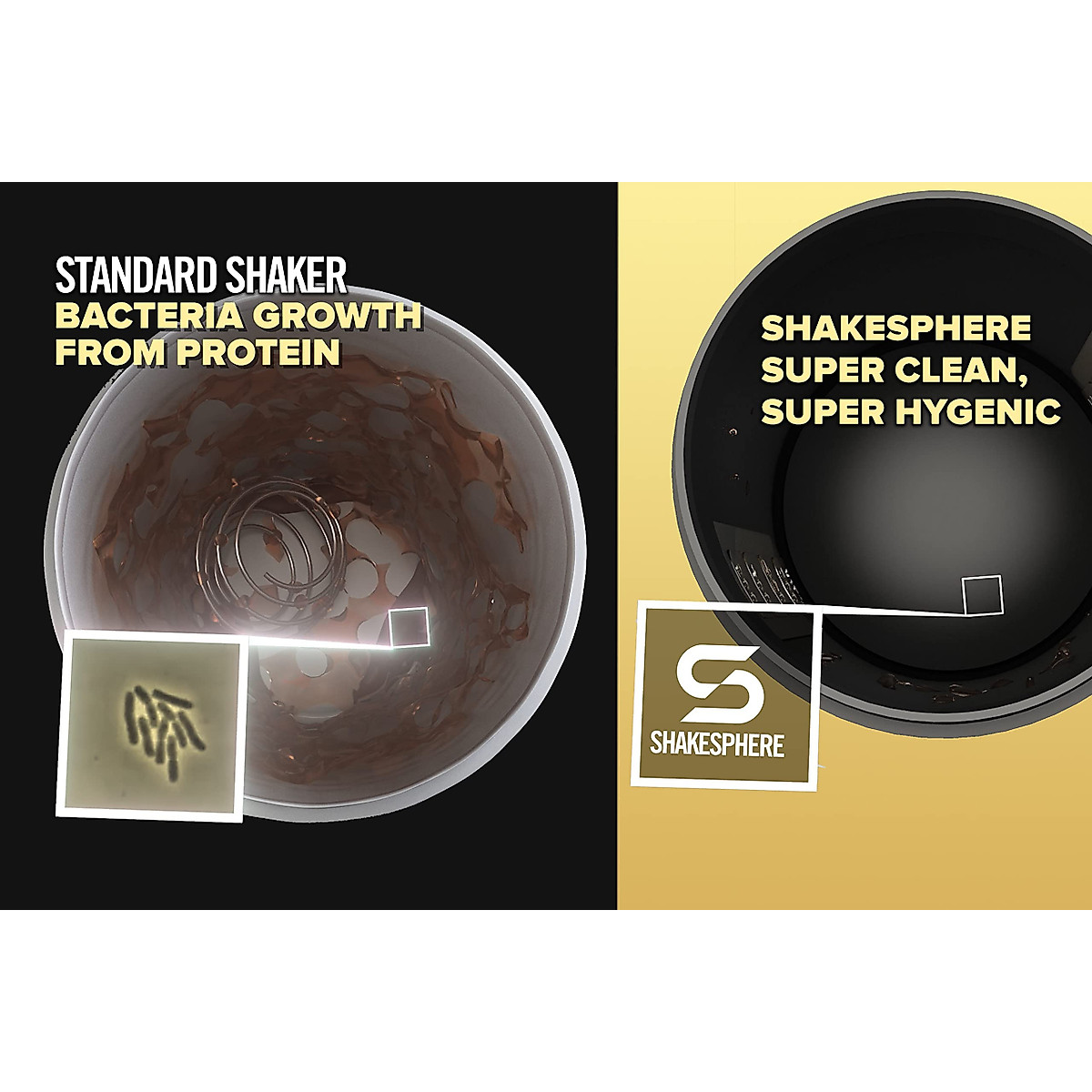 SHAKESPHERE Tumbler Cooler Shaker - Protein Shaker Bottle and Smoothie Cup, 24 oz - Bladeless Blender Cup Purees Raw Fruit with No Blending Ball – Powder Mixer for Pre Workout Gym (Ombre Green)