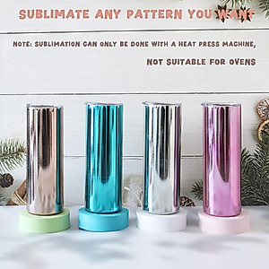 VEVELU 25 Pack 20 oz Stainless Steel Mirror Surface Glitter Sublimation Tumbler Blank with Straws Double Wall Insulated