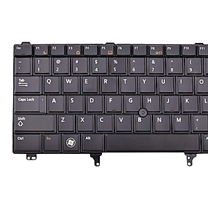 SUNMALL Replacement Keyboard with Pointer Compatible with Dell Latitude E5520 E5520m E5530 E6520 E6530 E6540 Precision M4600 M4700 M4800 M6600 M6700 Laptop Non-Backlit