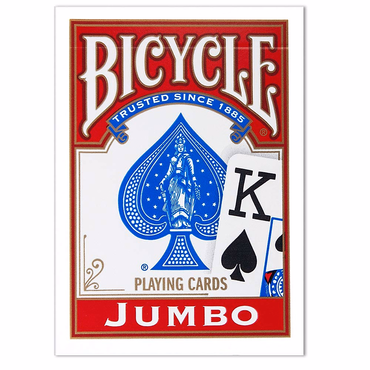 Brybelly 6-Deck Shuffler and 6 Jumbo Index Bicycle Decks - Battery-Operated Electric Shuffle Machine with Cards of Your Choice - Home & Casino Tournaments, Classic Poker, & Trading Card Games (Blue)