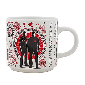 Supernatural "Join The Hunt" Single Stackable Ceramic Mug | Coffee Cup For Espresso, Tea, Cocoa | Holds 13 Ounces