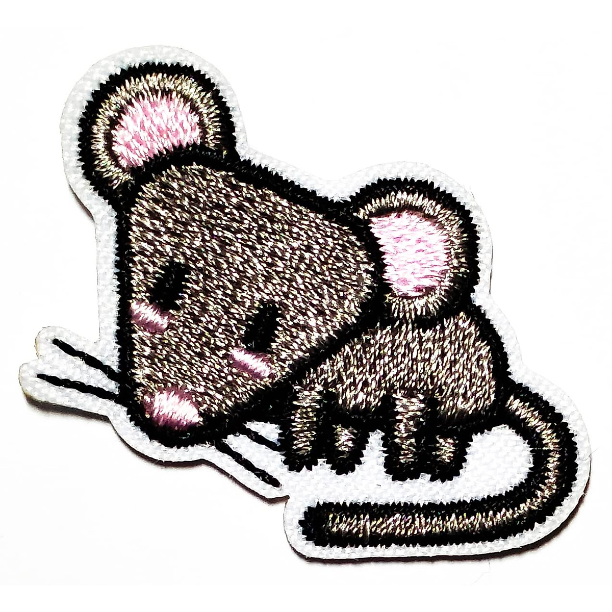 Tiny Truly Lovely Mouse Rat Cartoon Children Kid Embroidered Sew on Patches Stickers Logo Clothes T-Shirt Jackets Hats Jeans Backpacks DIY Embroidery Costume Patch for Men Women Boys Girls (3 PCS)