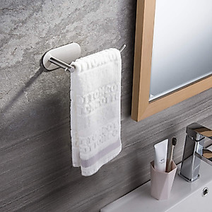 SUNTECH Paper Towel Holder + Towel Holder - Self Adhesive Towel Paper Holder Stick on Wall, SUS304 Stainless Steel