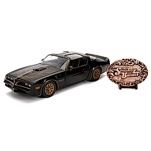 Smokey and The Bandit 1:24 1977 Pontiac Firebird Trans Am Die-cast Car & Belt Buckle, Toys for Kids and Adults