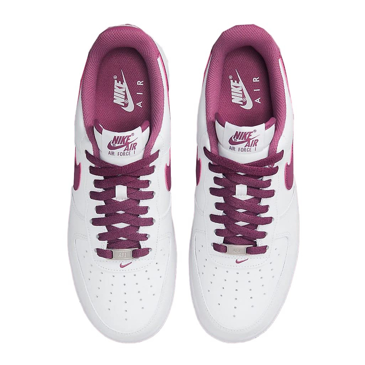Nike Men's Air Force 1 '07 White/Light Bordeaux-White (DH7561 101) - 8.5