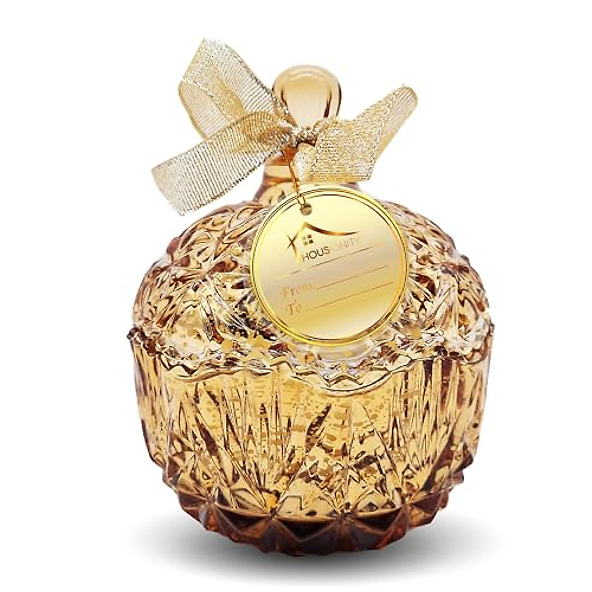 Housionity Elderflower Candle in Frosted Glass, Luxury Jar, Strong Scent, Long Duration, Ideal Gift for Valentine's or Women, Jewelry Candle, Designer Fragrance.