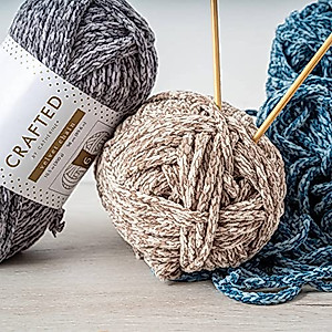 Crafted By Catherine Velvet Chain Yarn - 3 Pack, Grey, Gauge 6 Super Bulky