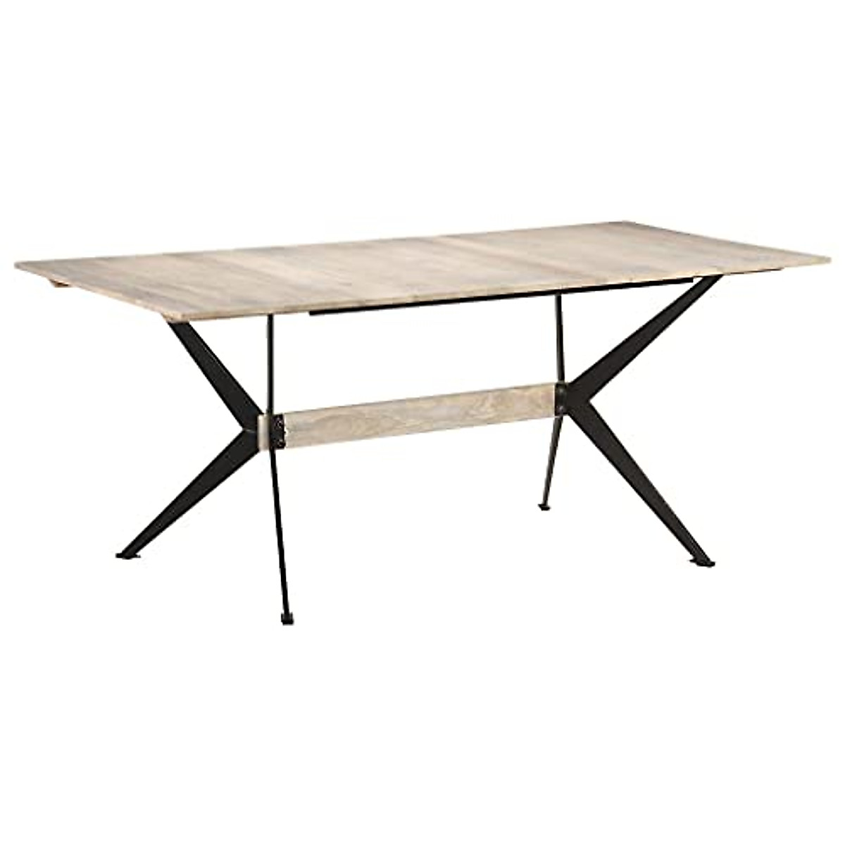 ULUYYUC Dining Table 70.9"x35.4"x29.9" Solid Mango Wood,Multifunctional Party Table Kitchen Tables Living Room Furniture Outdoor Table for Living Room, Kitchen, Backyard, Wedding