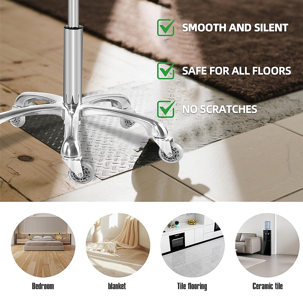 Saddle Stool Rolling Ergonomic Swivel Chair for Dental Office Massage Clinic Spa Salon,Adjustable Hydraulic Stool with Wheels (Without Backrest, Black)