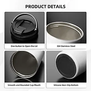 Vikings Norse Odin Ravens 16oz Stainless Steel Travel Mug - Spill Proof Lid, Keeps Hot & Cold For Hours - Tea & Drink Thermos