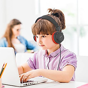 DREATI Kids Headphones with Microphone,Kid On-Earphone for Boys Girls The Gift,Stereo Youth Headset for School/Travel/iPad/PC/Cellphone(Black)