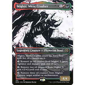 Magic: the Gathering - Migloz, Maze Crusher (321) - Borderless - Phyrexia: All Will Be One
