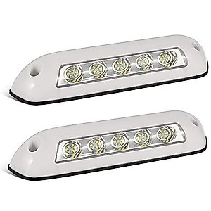 Partsam 2Pcs 12V RV LED Porch Awning Lights Bar White 30 LED Exterior/Interior Wall Lamps Utility Strip Lights Bar Surface Mount for Trucks Motorhome Caravan Camper Trailer