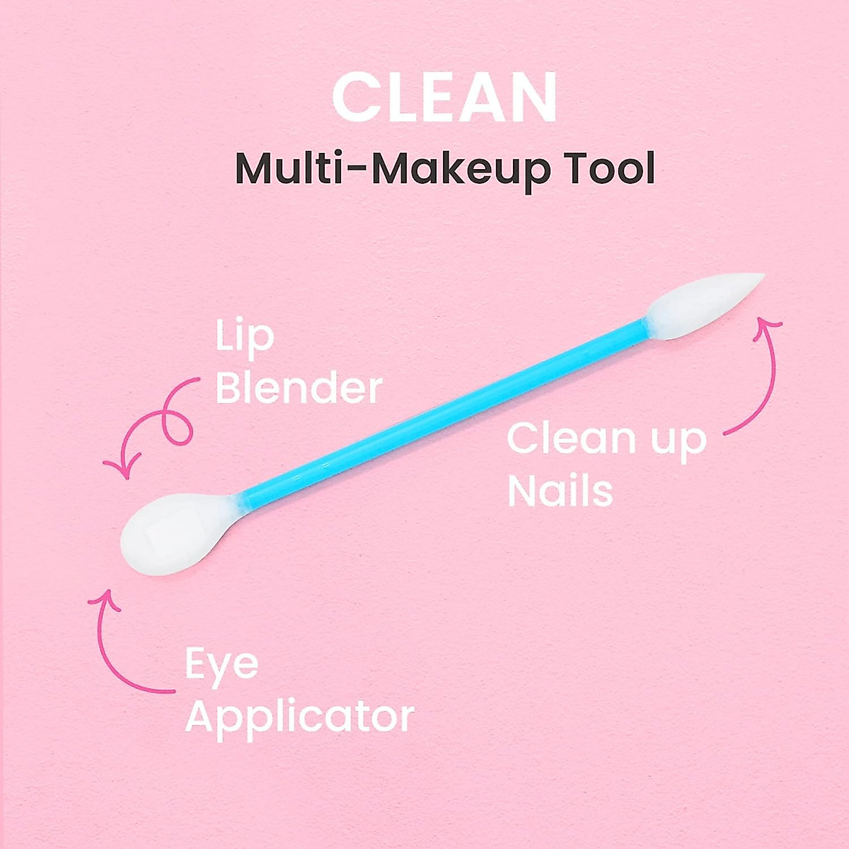 Fran Wilson EYE TEES COTTON TIPS 80 Count (6 PACK) - Precision Makeup Applicator, Double-sided Swabs with Pointed and Rounded Ends for Perfect Blending, Effective Cleaning and Precise Touch-ups