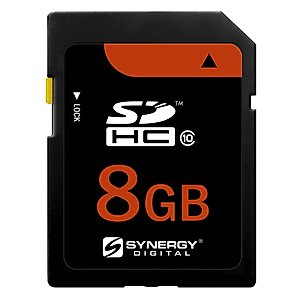 Synergy Digital 8GB Secure Digital SDHC UHS-I Memory Card, Compatible with Nikon Coolpix S570 Digital Camera, Class 10, U1, 20MB/s, 300 Series