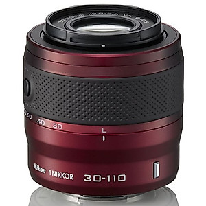 Nikon 1 J2 Compact System Camera with 10-30mm and 30-110mm Double Lens Kit - Red (10.1MP) 3 inch LCD