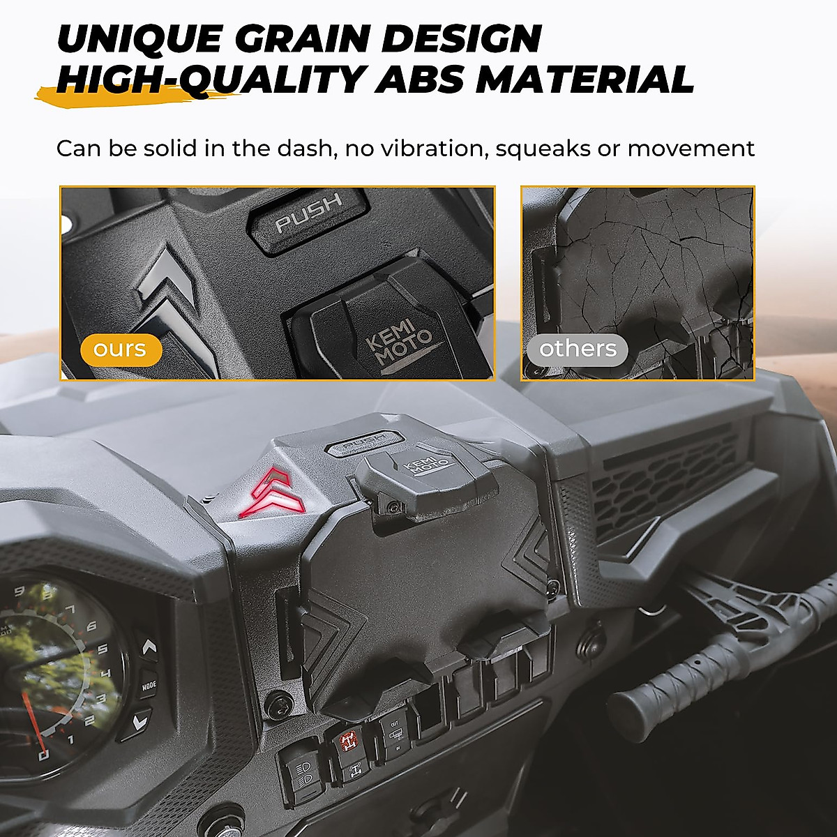 KEMIMOTO Electric Device GPS Mount Storage Box Compatible with 2019-2023 Polaris RZR XP Turbo RZR XP 1000 Accessories RZR Tablet Mount RZR Phone Mount Extra Space Adjustable Navigation Tablet Holder