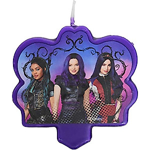 Wilton Large Purple Descendants 3 Birthday Candle - Measures 3"x3"