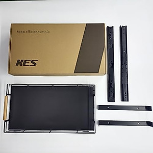 KES Pull Out Cabinet Organizer, 12" Wide Kitchen Bathroom Cabinet Drawer Heavy Duty Under Cabinet Slide Out Organizer Storage Shelves, Wooden Handle with Soft Close Black, KPO501W30D53-BK