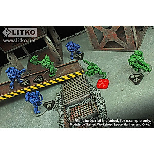 LITKO Combat Token Set | Compatible with Warhammer: Kill Team | 50 Pack (Transluscent Grey)