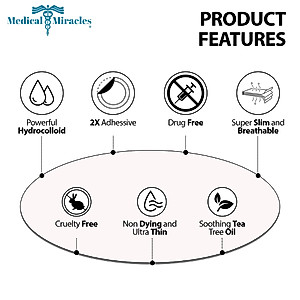 Maximum Strength Hydrocolloid Acne Remover Sticker Dots, 72 Pack | Face Healing Dot Treatment May Aid in Absorbing Zits, Pimples, Cystic Spots, Blemish Tea Tree Therapy Covers All Skin Types