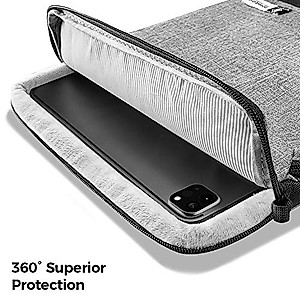 tomtoc Tablet Shoulder Sleeve Bag for 12.9-inch New iPad Pro (6th/5th/4th/3rd Gen) 2022-2018 with Magic Keyboard and Smart Keyboard Folio or Logitech Slim Folio Pro Case, Front Pocket for Accessories