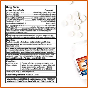 Hyland''s Leg Cramps PM Nighttime Cramp Relief Tablets, 50 Count (Pack of 2)