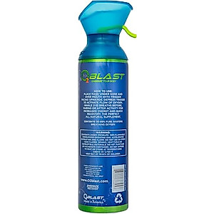 O2 Blast, Pure Oxygen Supplement, 10L Portable Can with Custom Breathing Mask for Respiratory Support, Elevate Oxygen Levels, Speed Recovery Time, Perfect for High Altitude & Sports Recovery (12-Pack)